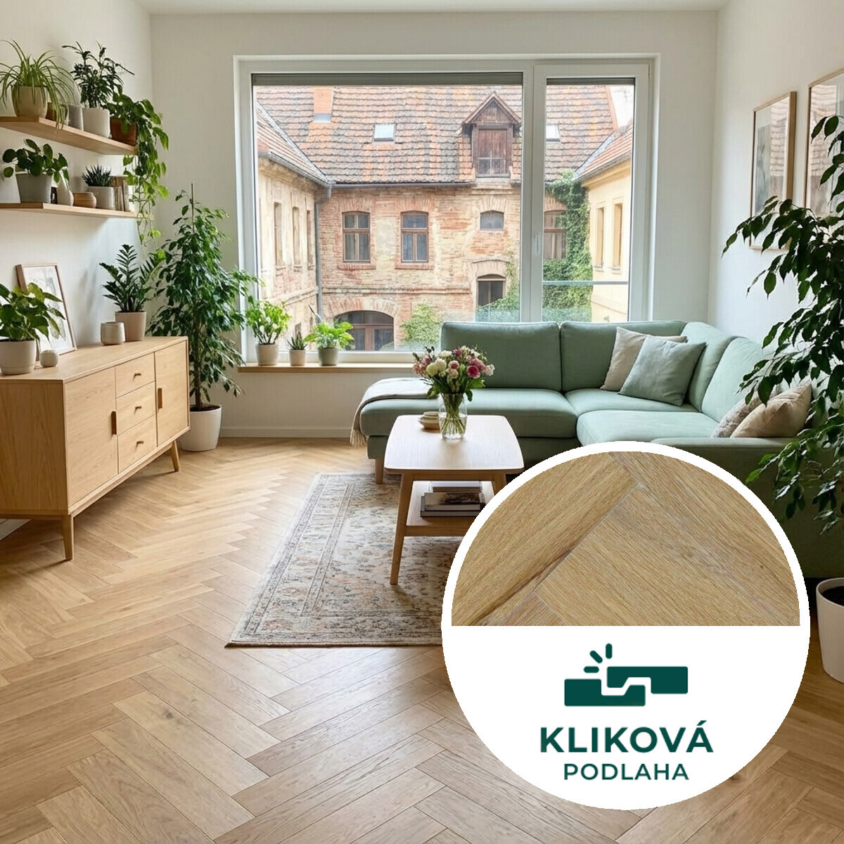 Vinylová podlaha kliková Canadian Design Herringbone Jägerndorf